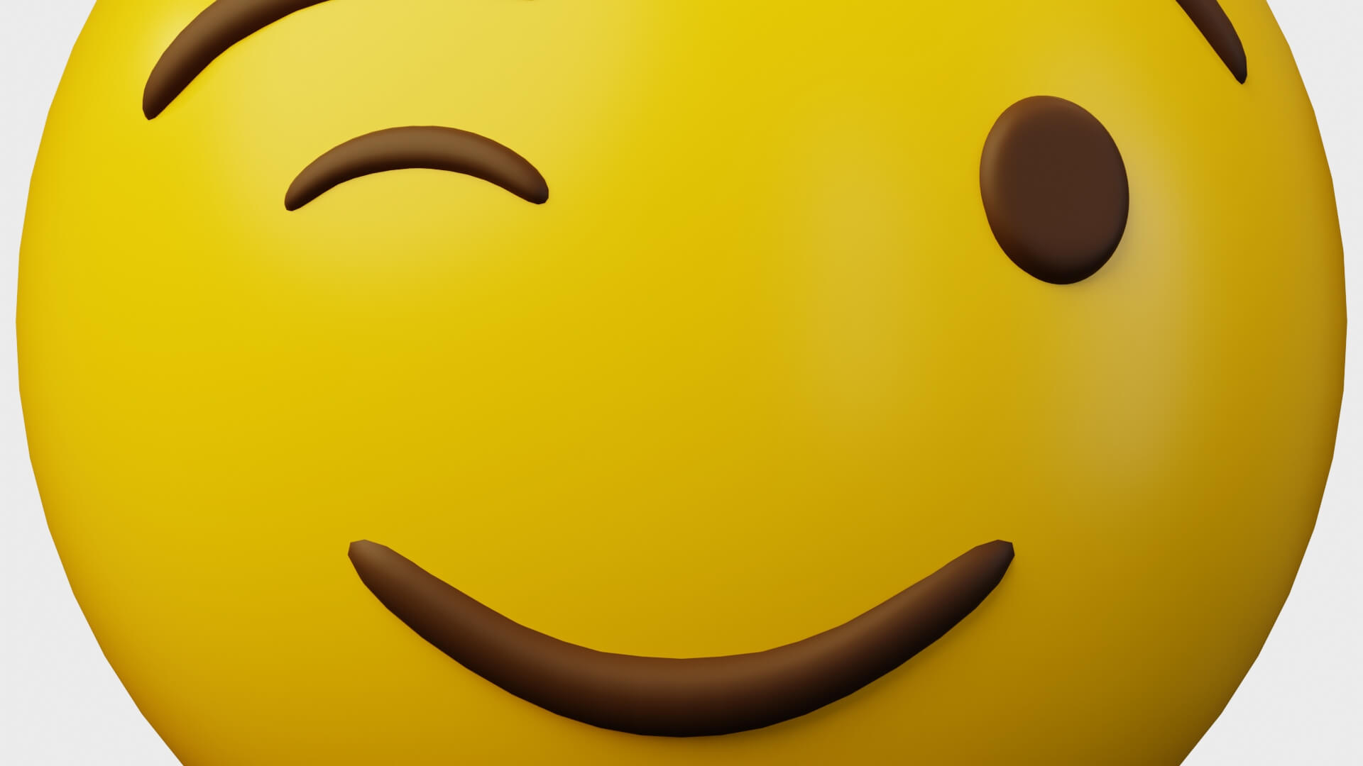 Wink Face Emoticon Emoji or Smiley - 3D Model by cangbacang