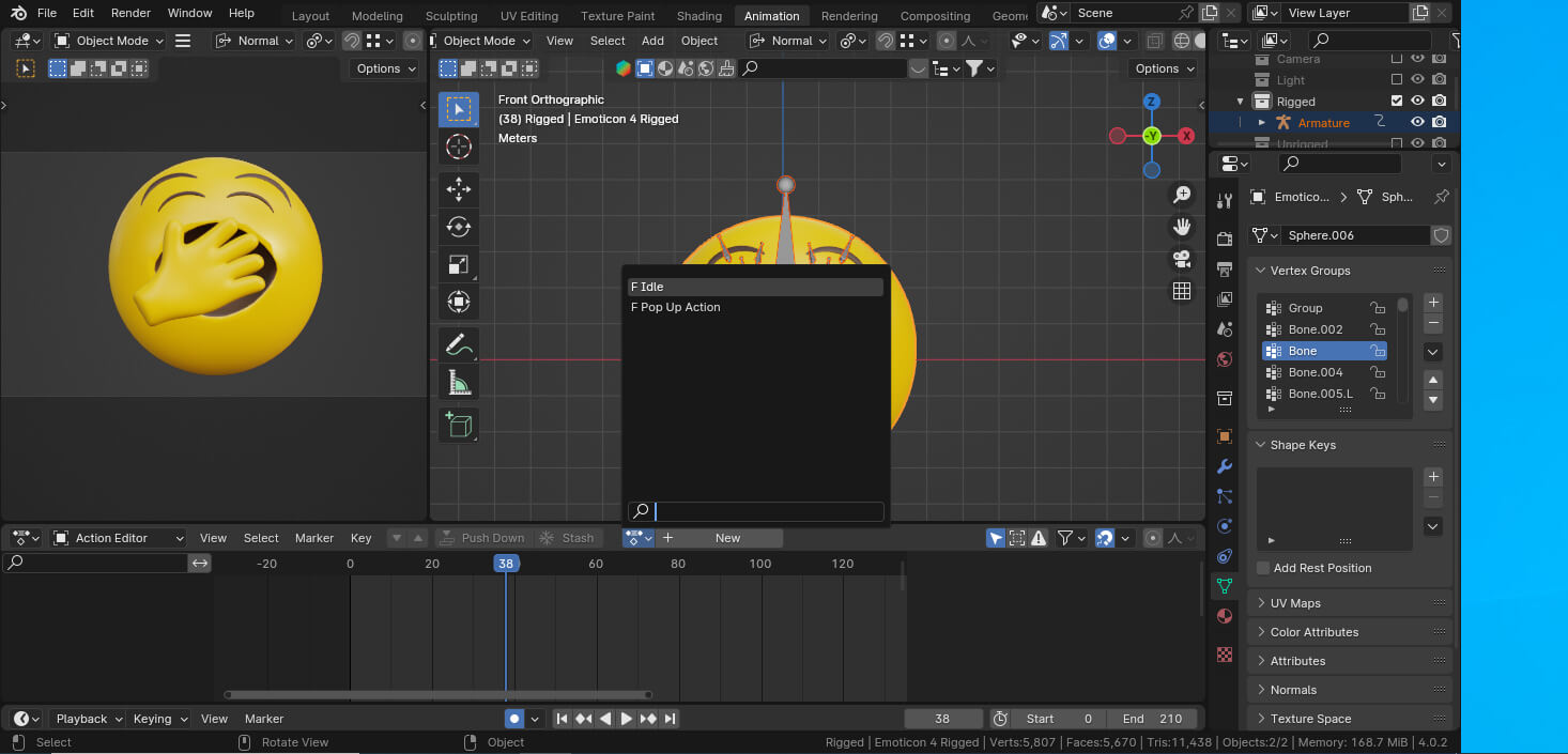 Yawning or Tired Yellow Ball Emoticon Emoji or Smiley - 3D Model by ...