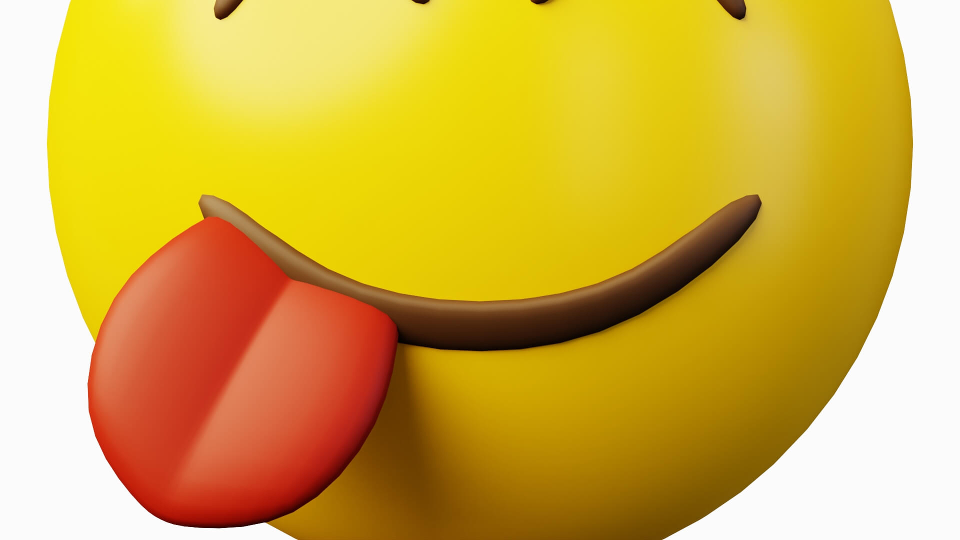 Yummy Face Emoticon Emoji or Smiley - 3D Model by cangbacang