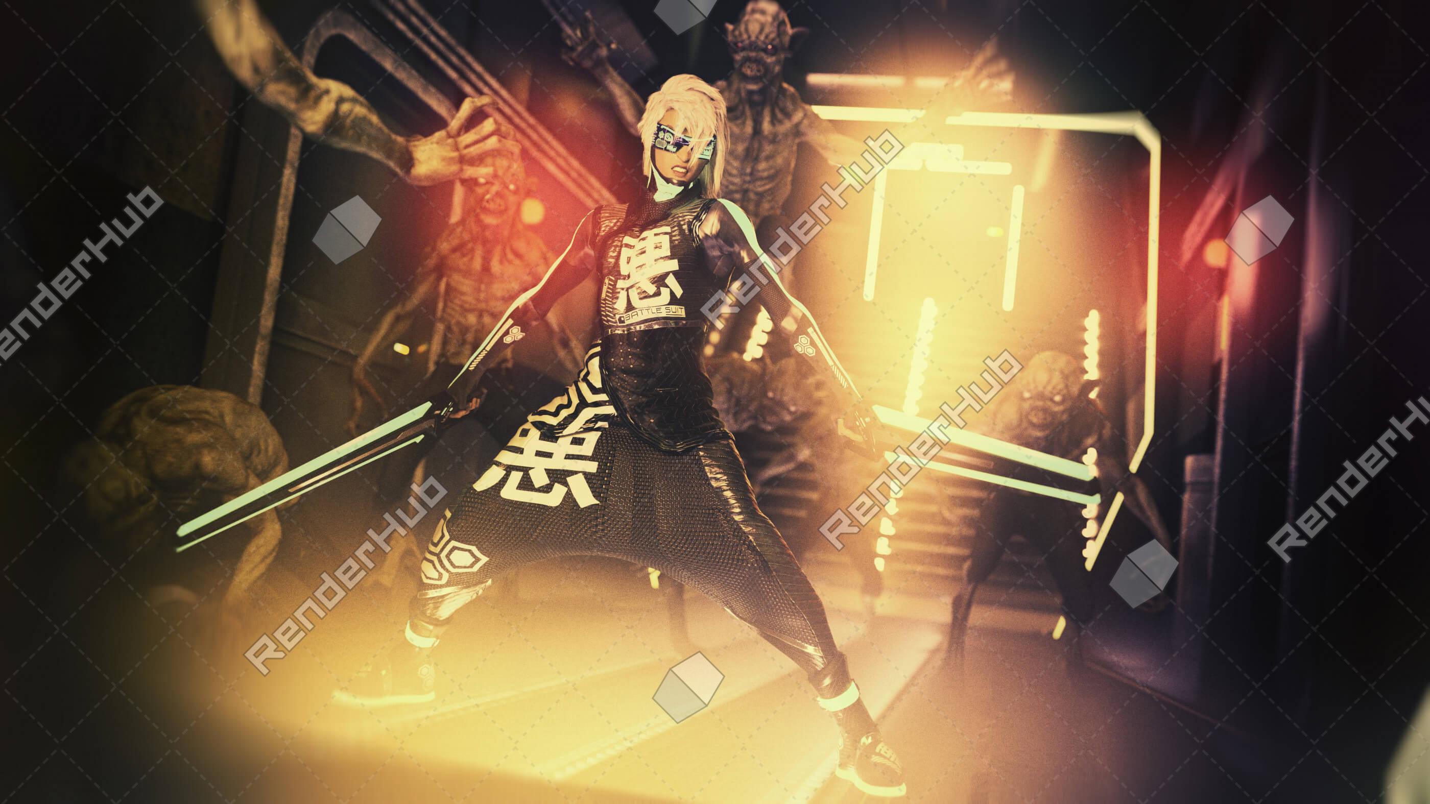 Warrior Attack - Stock Image by Caphalor