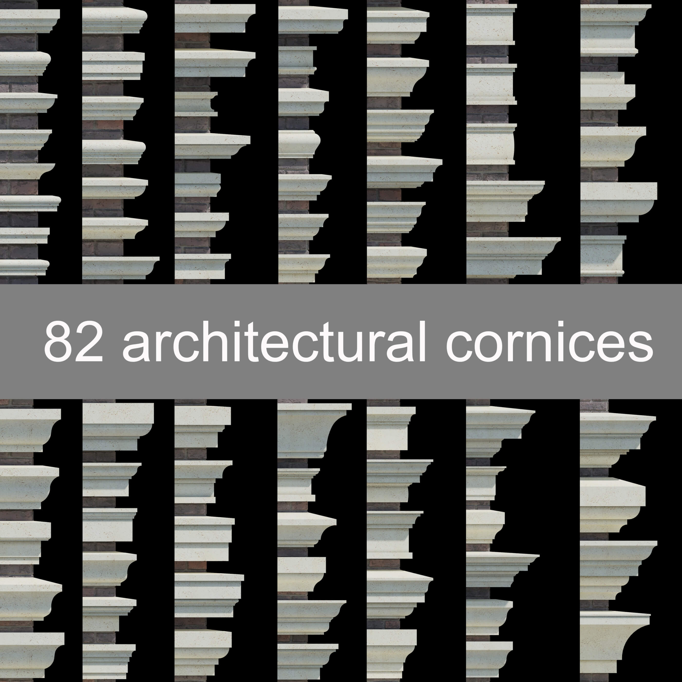 82 Architectural Cornices - 3D Model by Capricorn3D
