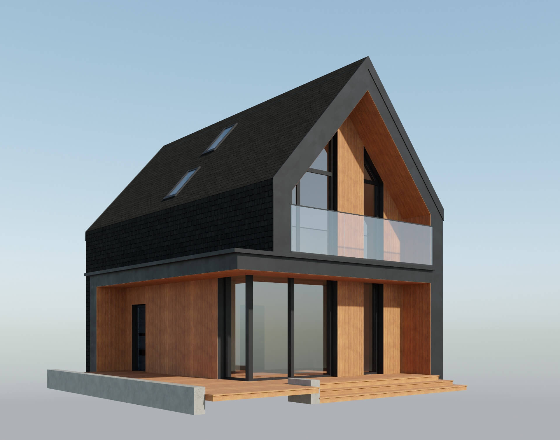 Barn House - 3D Model by Capricorn3D