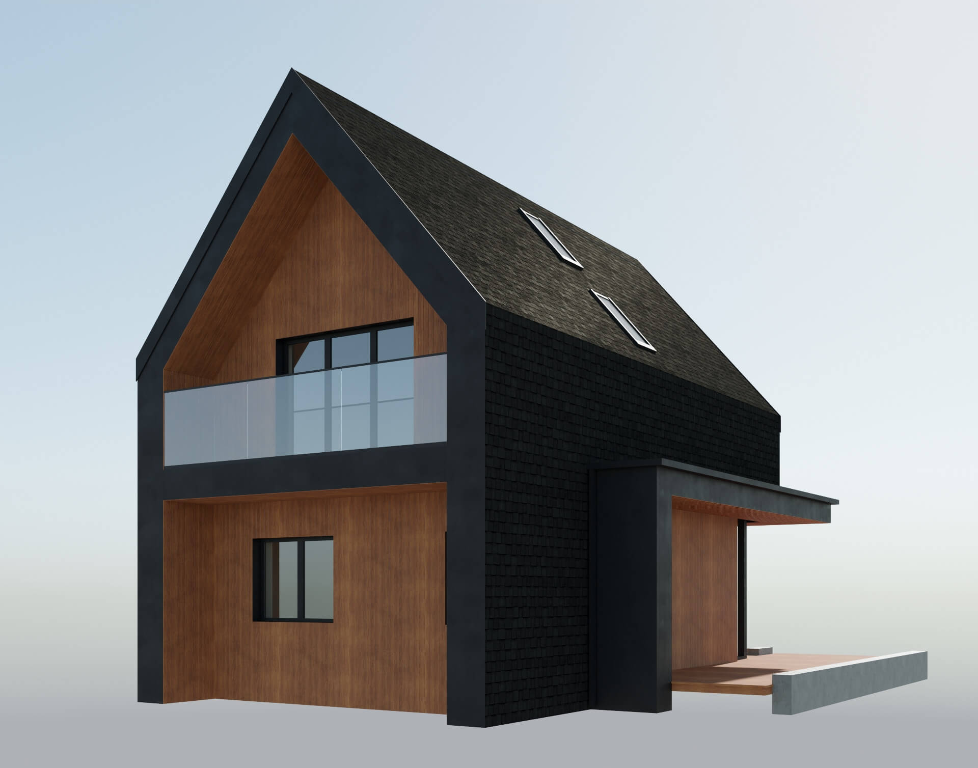 Barn House - 3D Model by Capricorn3D