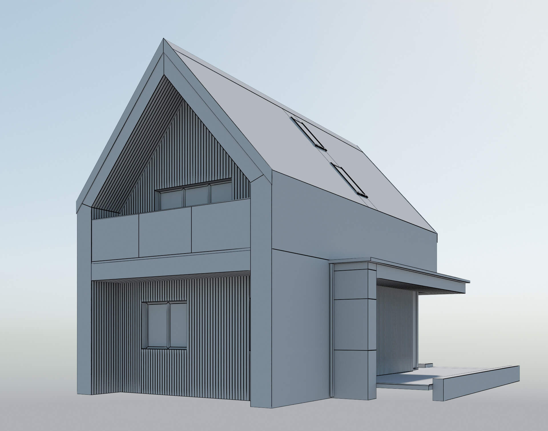 Barn House - 3D Model by Capricorn3D