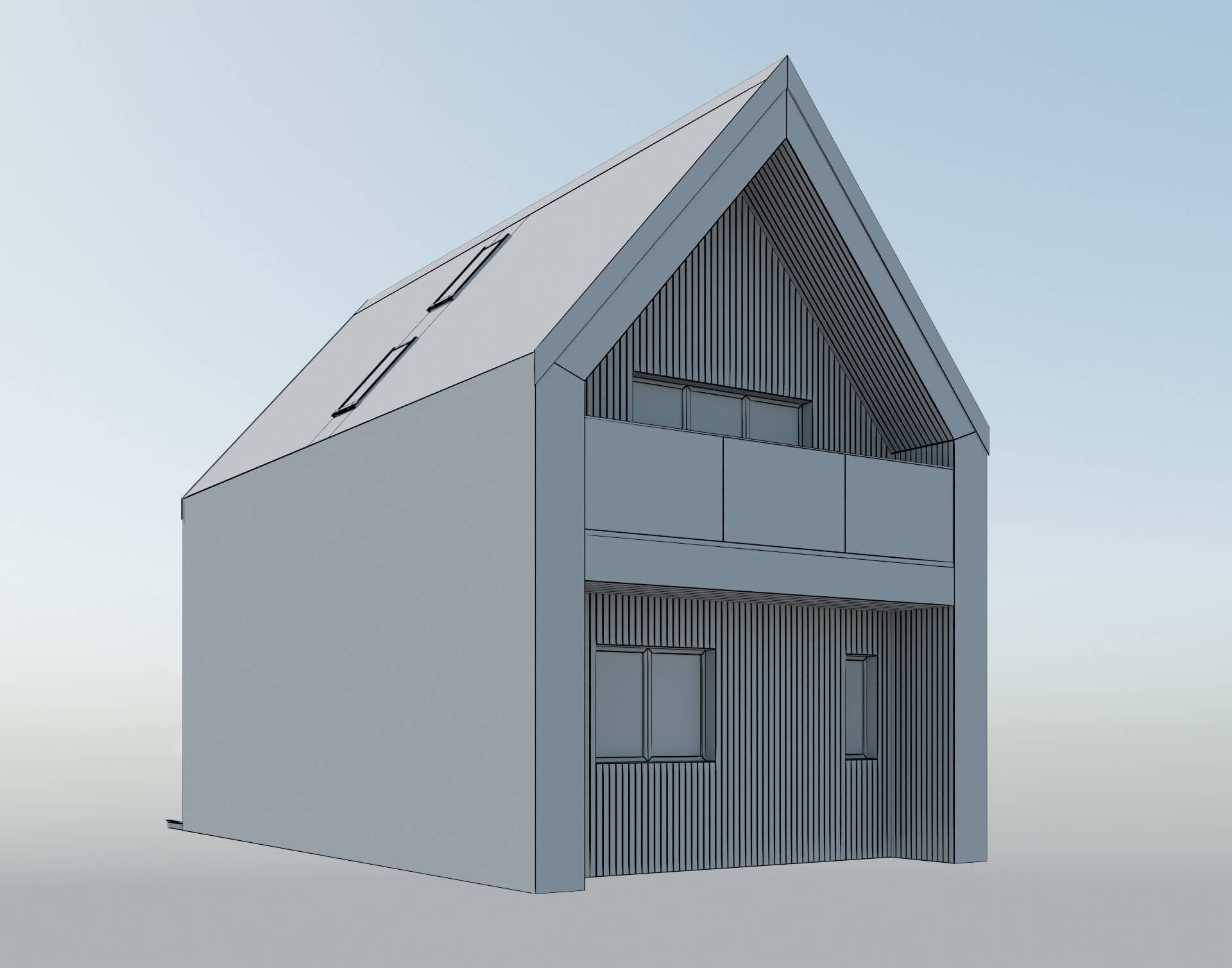 Barn House - 3D Model by Capricorn3D