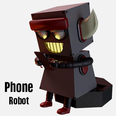 The Phone Robot - 3D Model by CaptMANDO