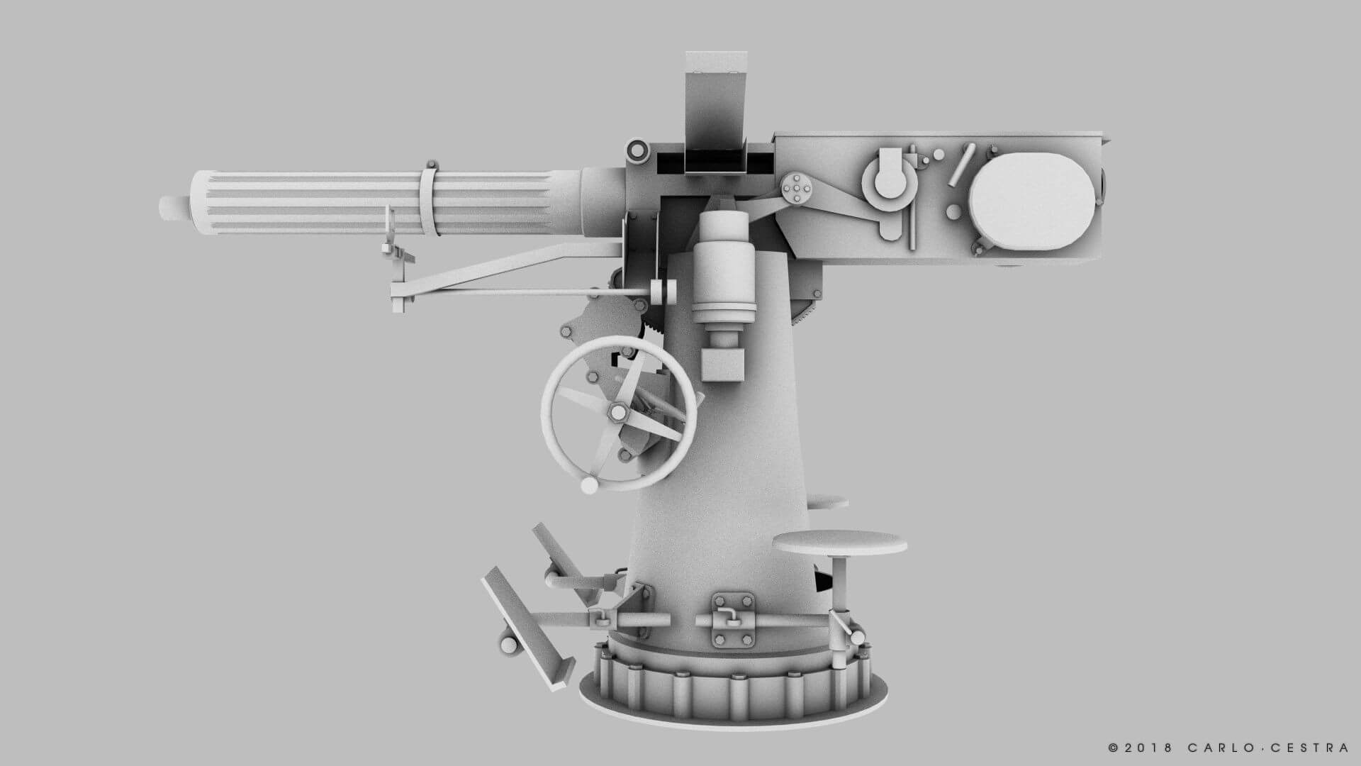 40mm Vickers-Terni 3D Model by Carlo Cestra