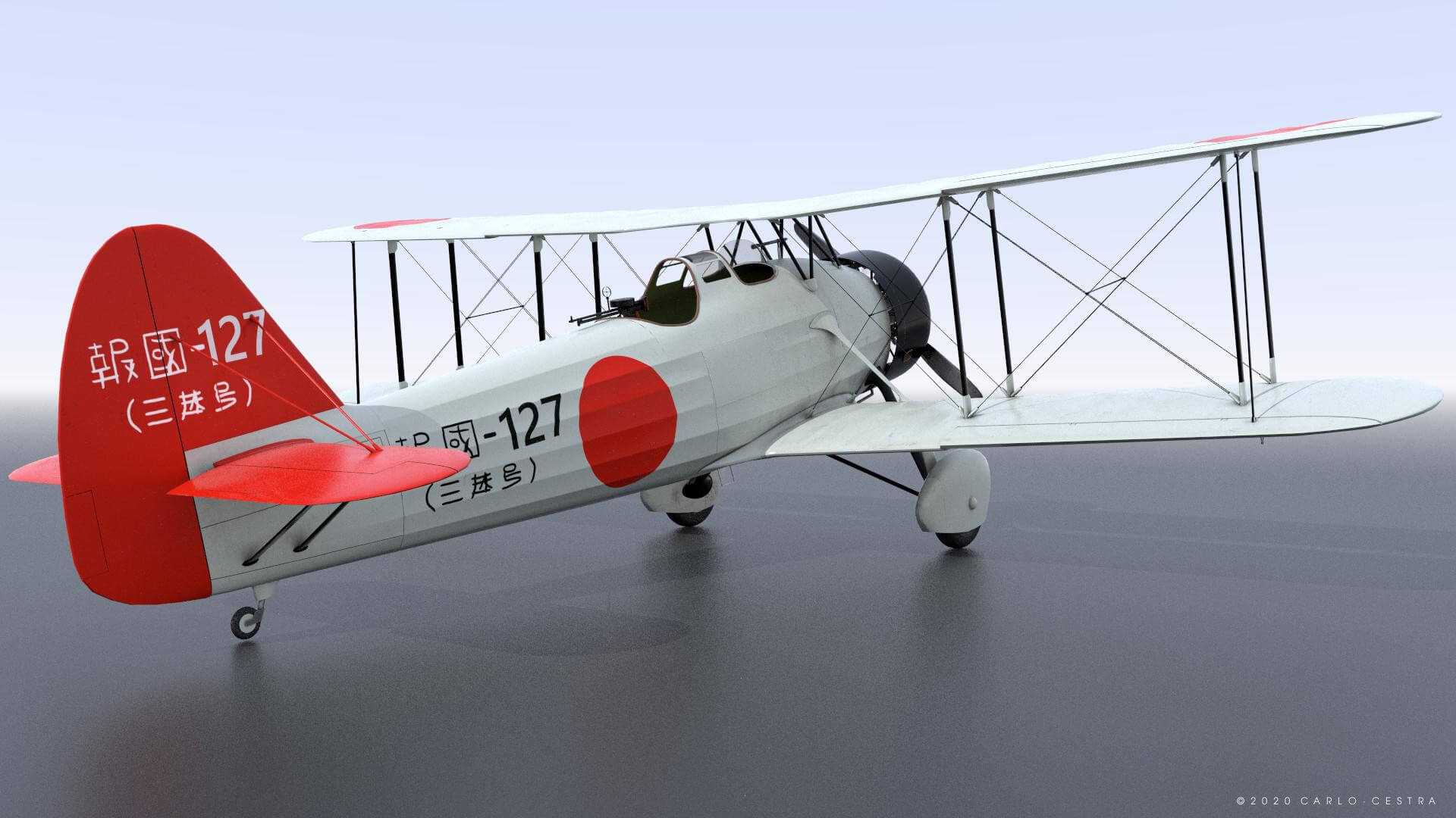 Aichi D1A2 Hokoku-127 3D Model by Carlo Cestra