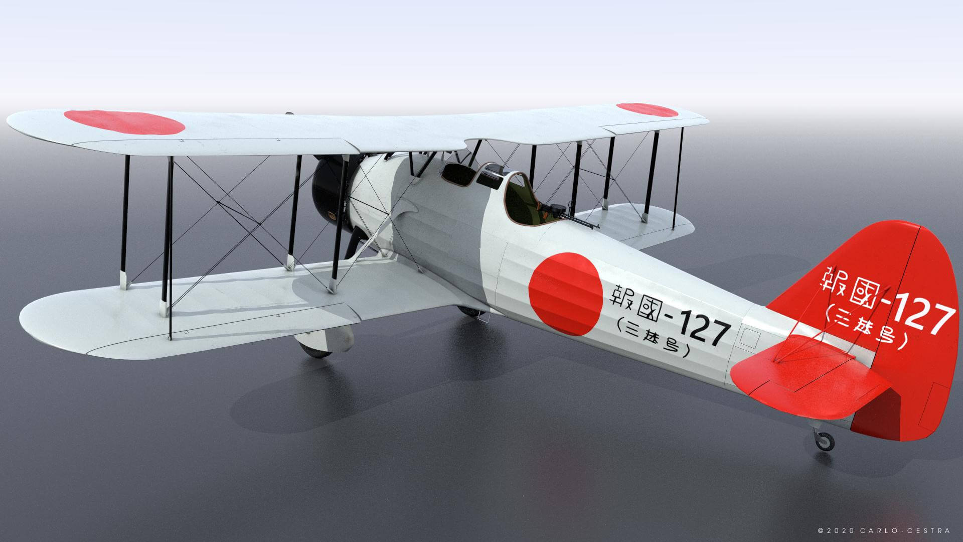 Aichi D1A2 Hokoku-127 3D Model by Carlo Cestra