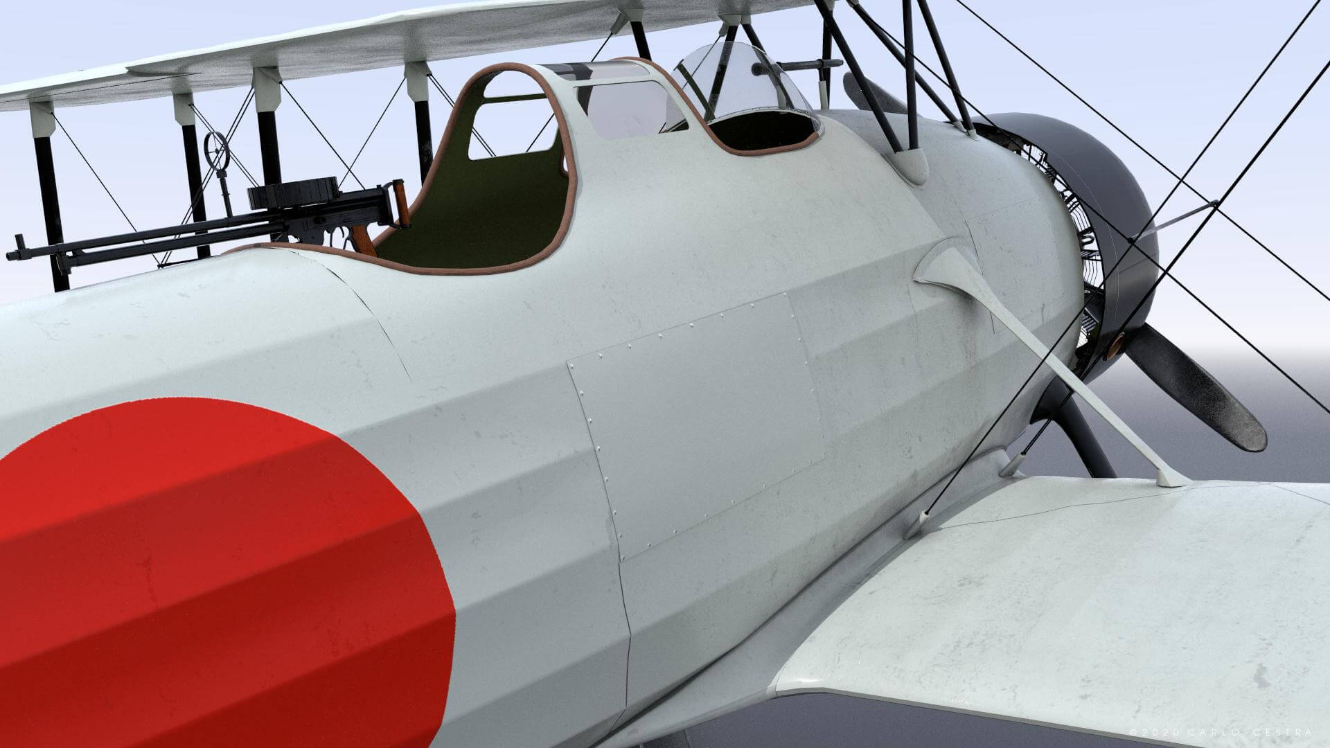 Aichi D1A2 Hokoku-127 3D Model by Carlo Cestra