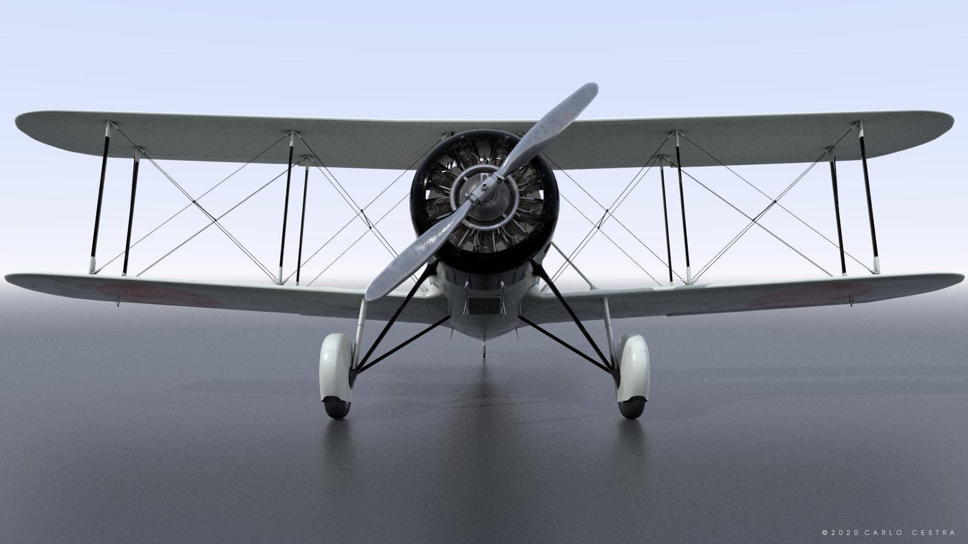 Aichi D1A2 Hokoku-127 3D Model by Carlo Cestra
