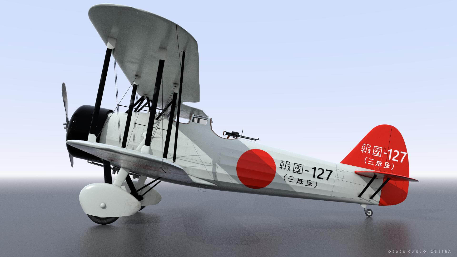 Aichi D1A2 Hokoku-127 3D Model by Carlo Cestra