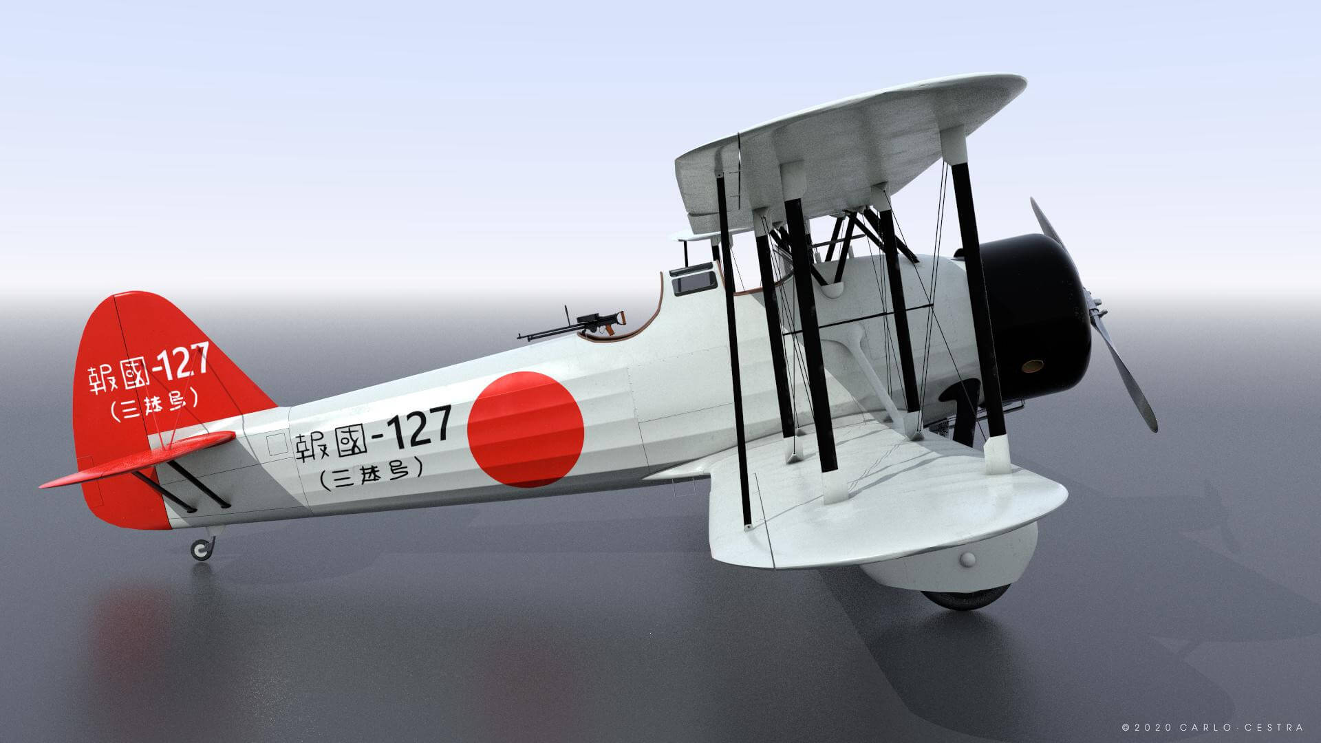 Aichi D1A2 Hokoku-127 3D Model by Carlo Cestra