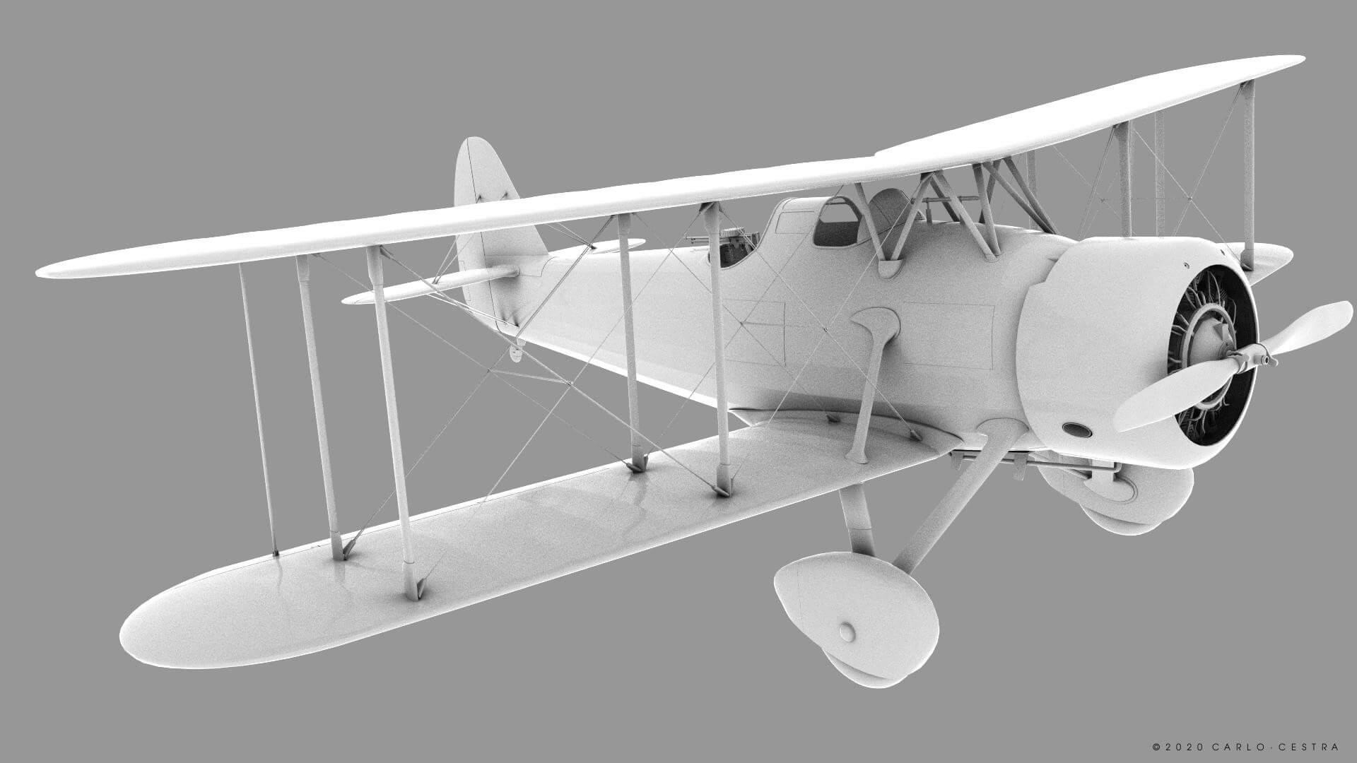 Aichi D1A2 Hokoku-127 3D Model by Carlo Cestra