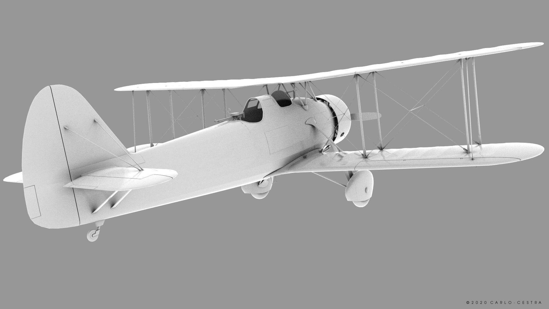 Aichi D1A2 Hokoku-127 3D Model by Carlo Cestra