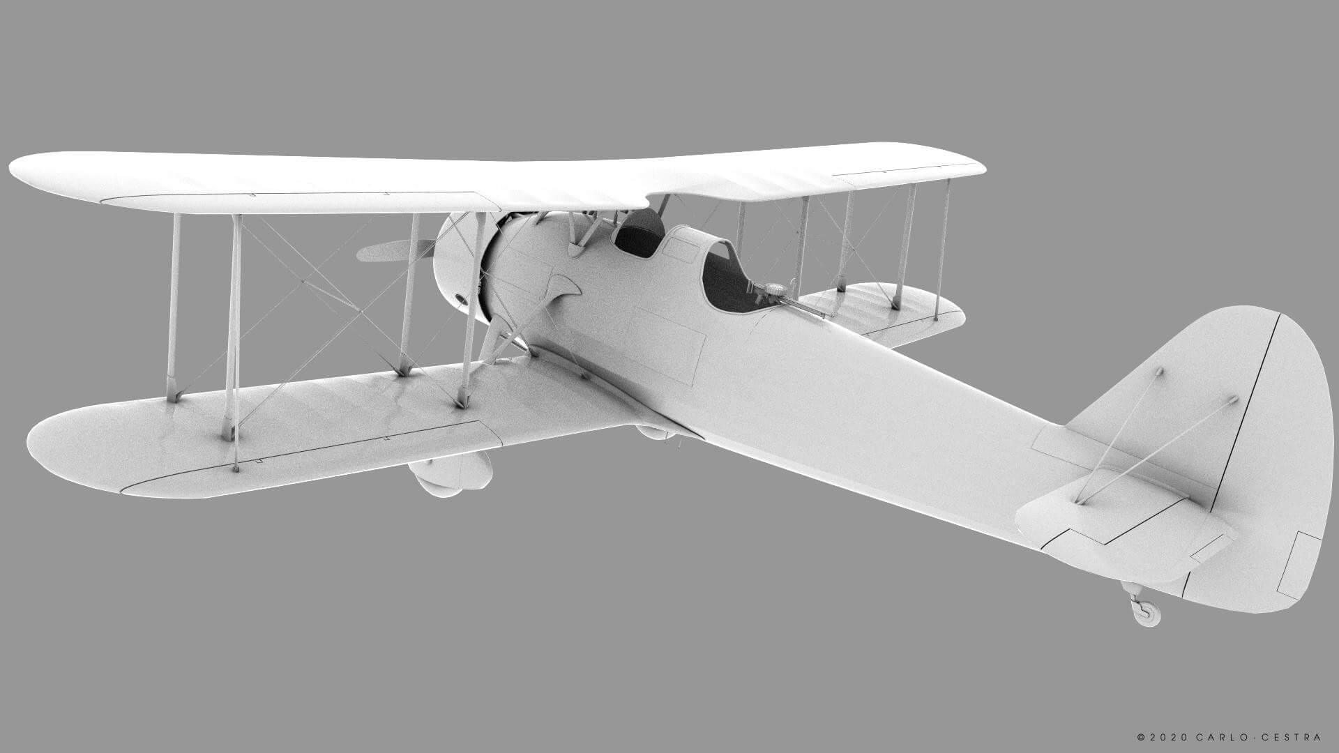 Aichi D1A2 Hokoku-127 3D Model by Carlo Cestra