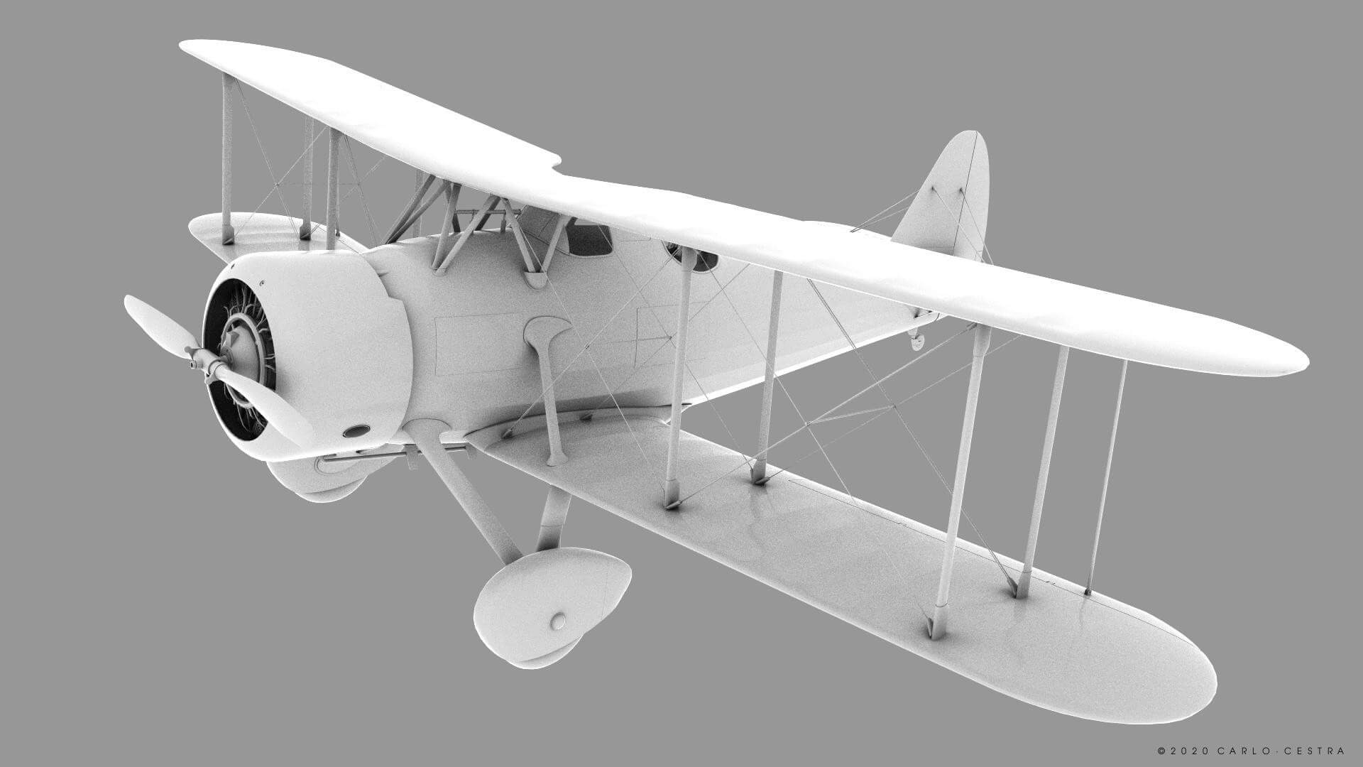 Aichi D1A2 Hokoku-127 3D Model by Carlo Cestra