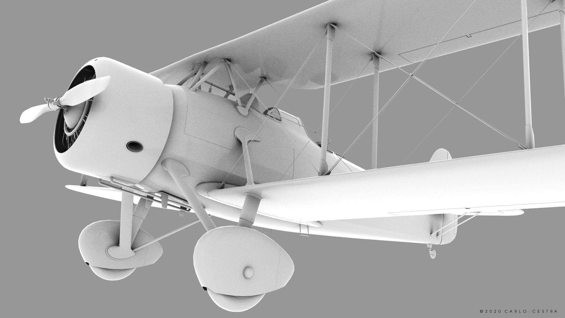 Aichi D1A2 Hokoku-127 3D Model by Carlo Cestra