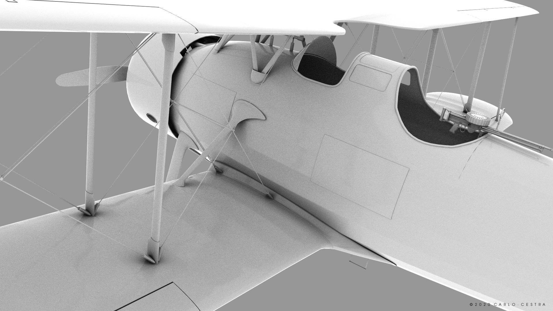 Aichi D1A2 Hokoku-127 3D Model by Carlo Cestra