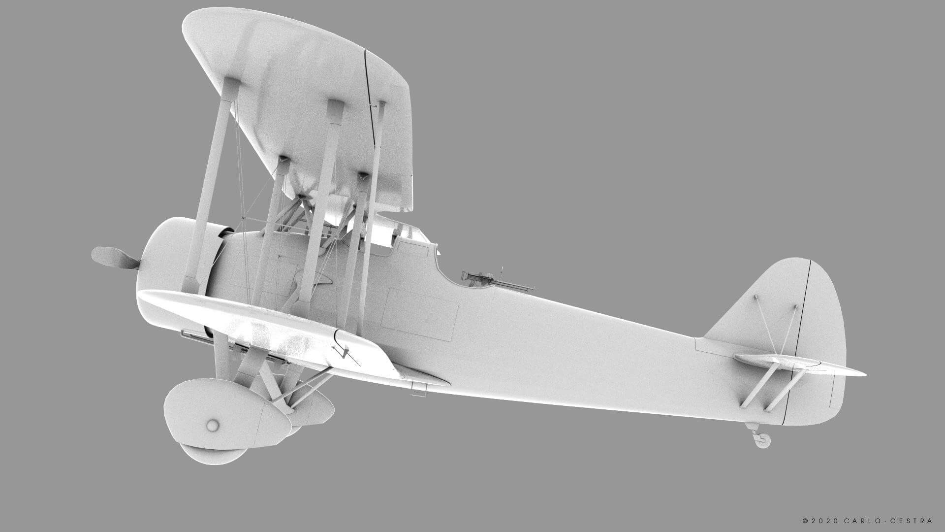 Aichi D1A2 Hokoku-127 3D Model by Carlo Cestra