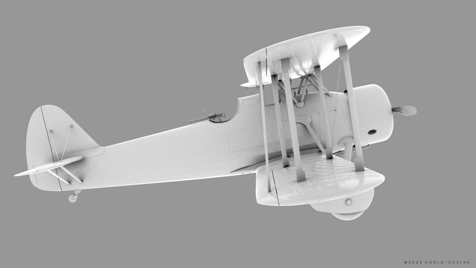 Aichi D1A2 Hokoku-127 3D Model by Carlo Cestra