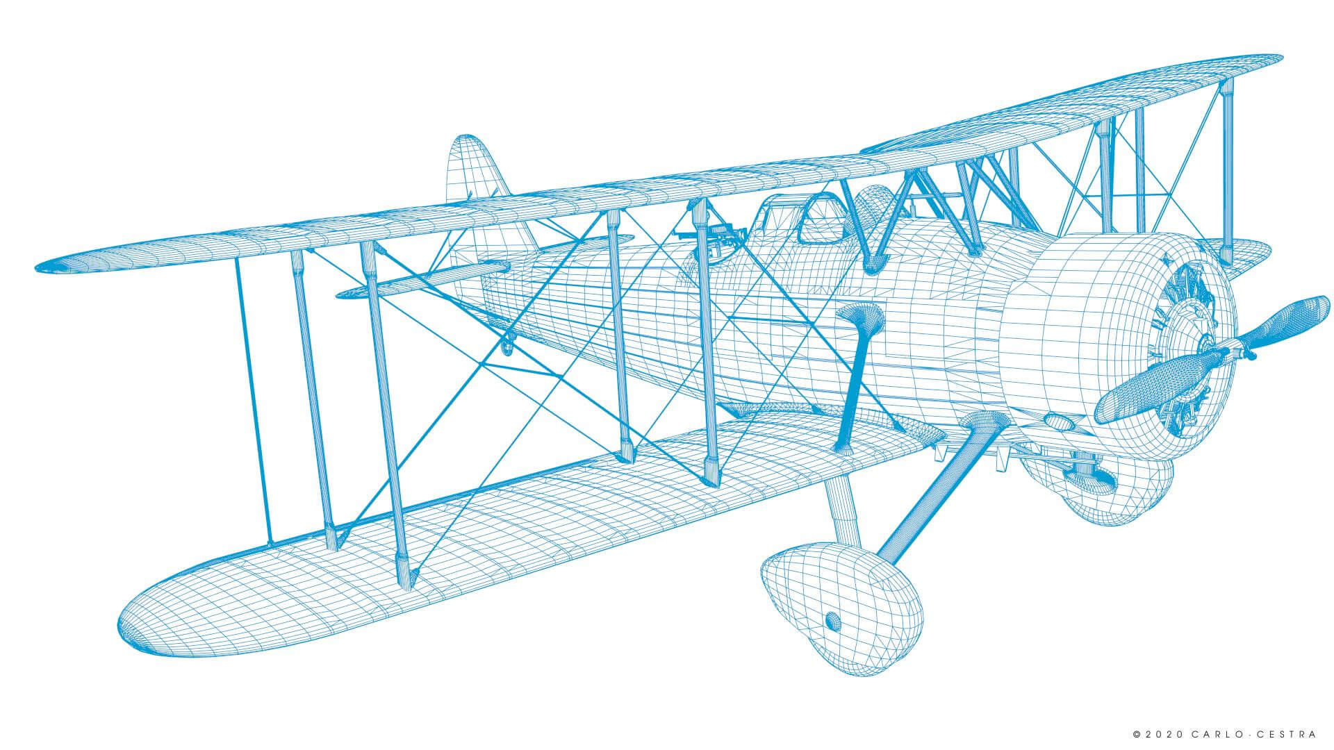 Aichi D1A2 Hokoku-127 3D Model by Carlo Cestra