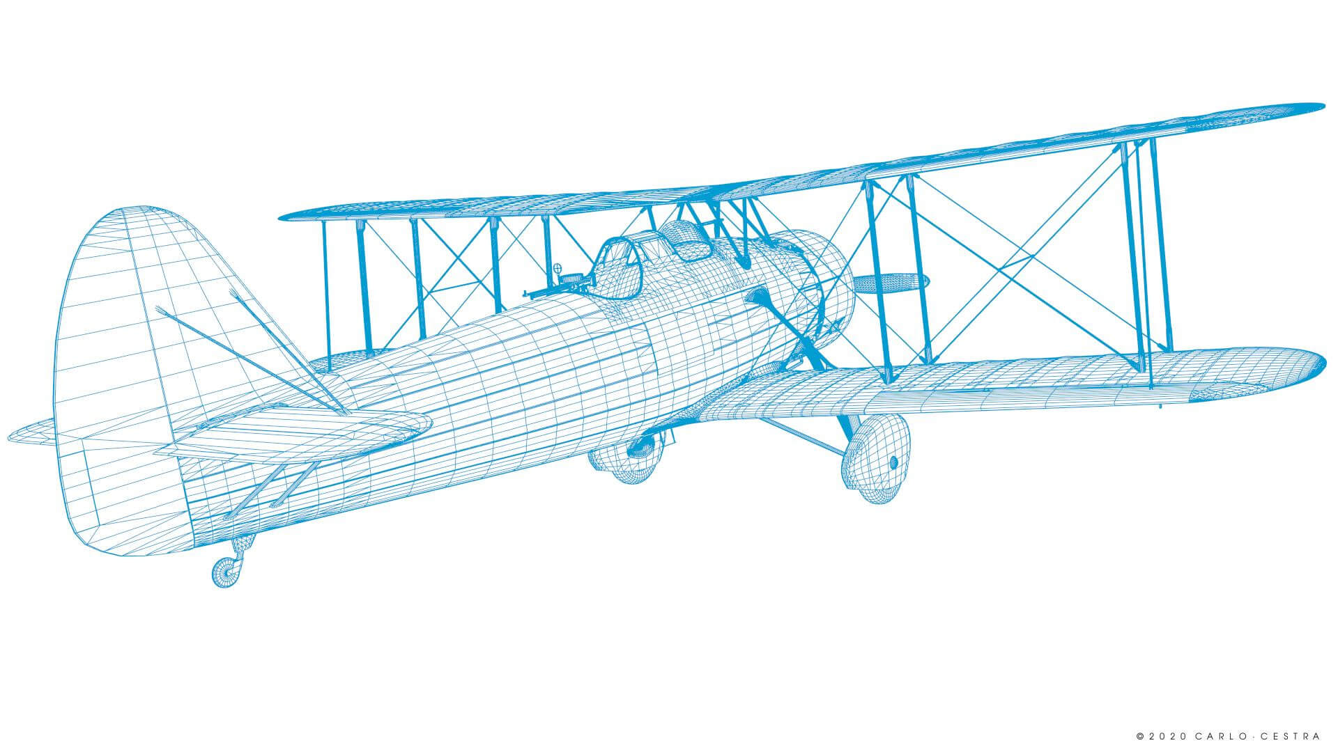 Aichi D1A2 Hokoku-127 3D Model by Carlo Cestra