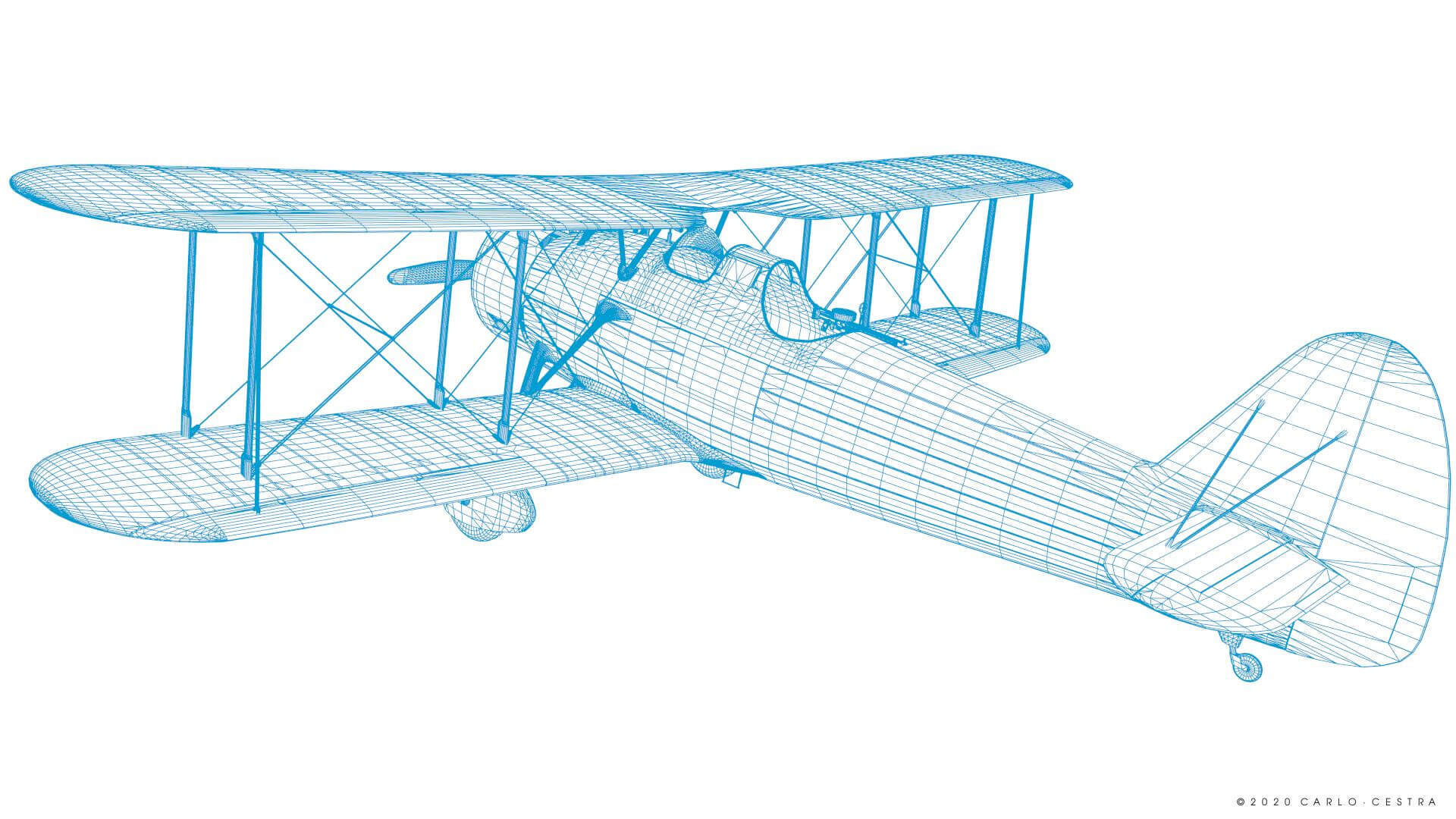 Aichi D1A2 Hokoku-127 3D Model by Carlo Cestra