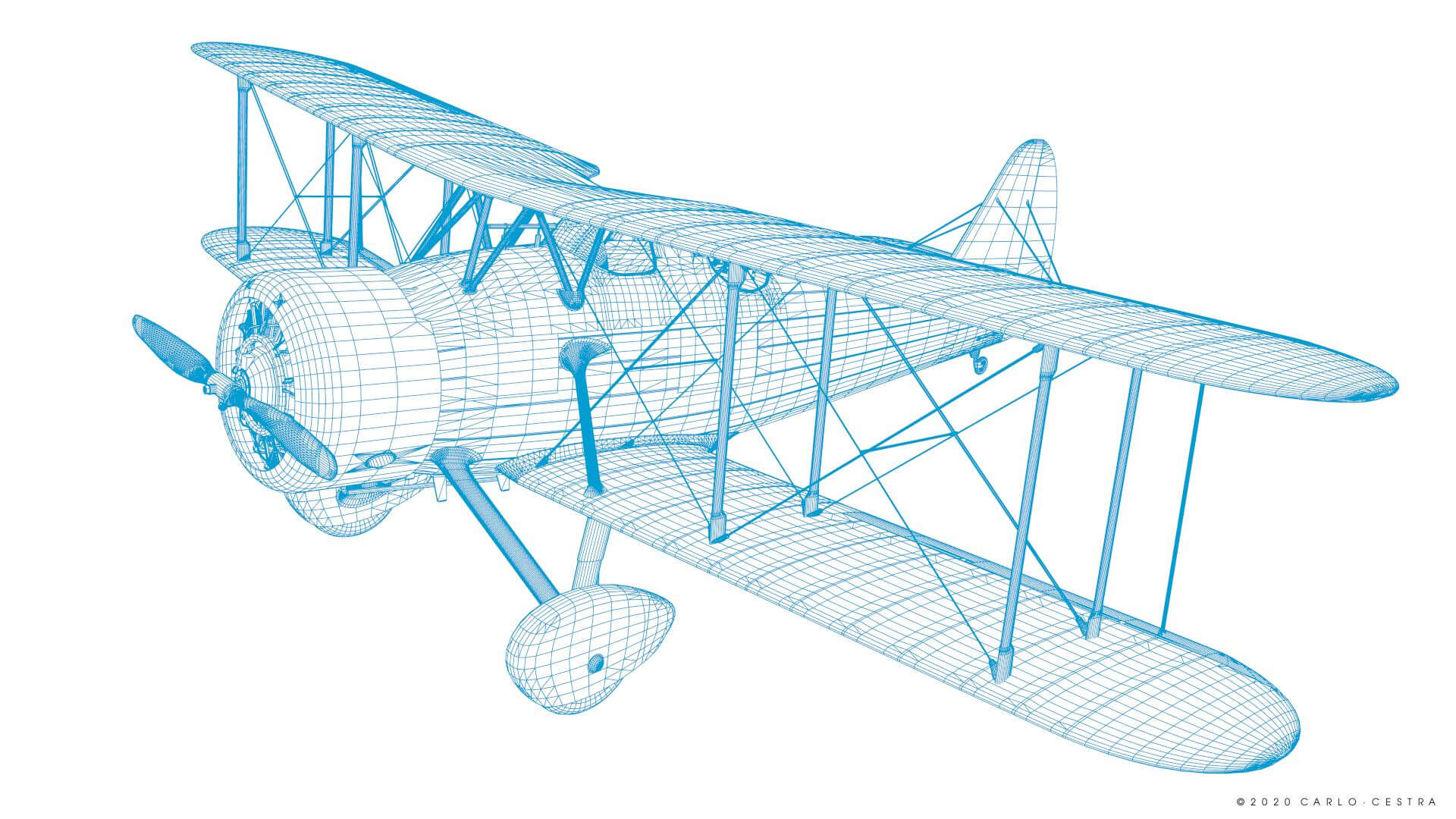 Aichi D1A2 Hokoku-127 3D Model by Carlo Cestra