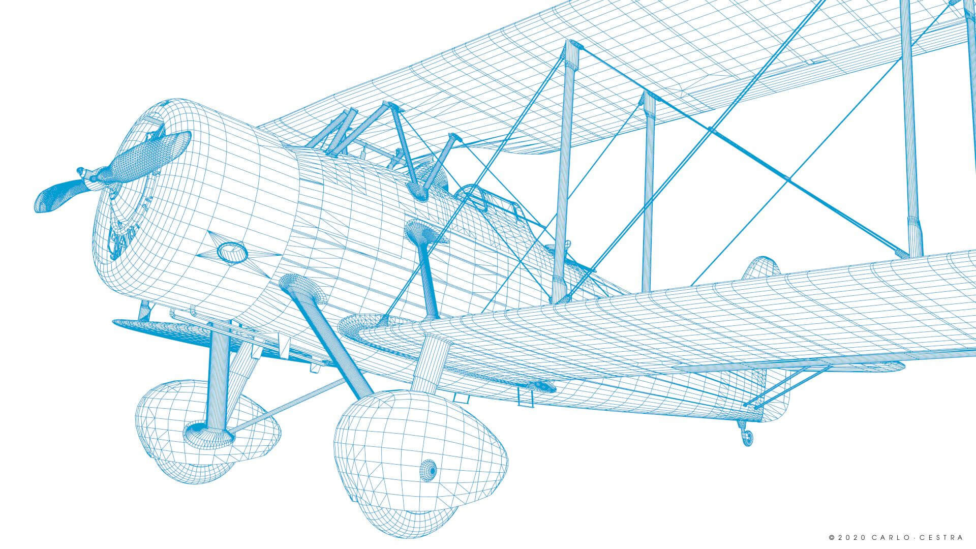 Aichi D1A2 Hokoku-127 3D Model by Carlo Cestra