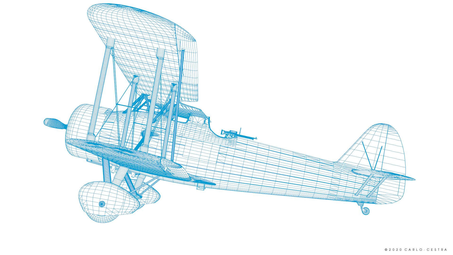 Aichi D1A2 Hokoku-127 3D Model by Carlo Cestra