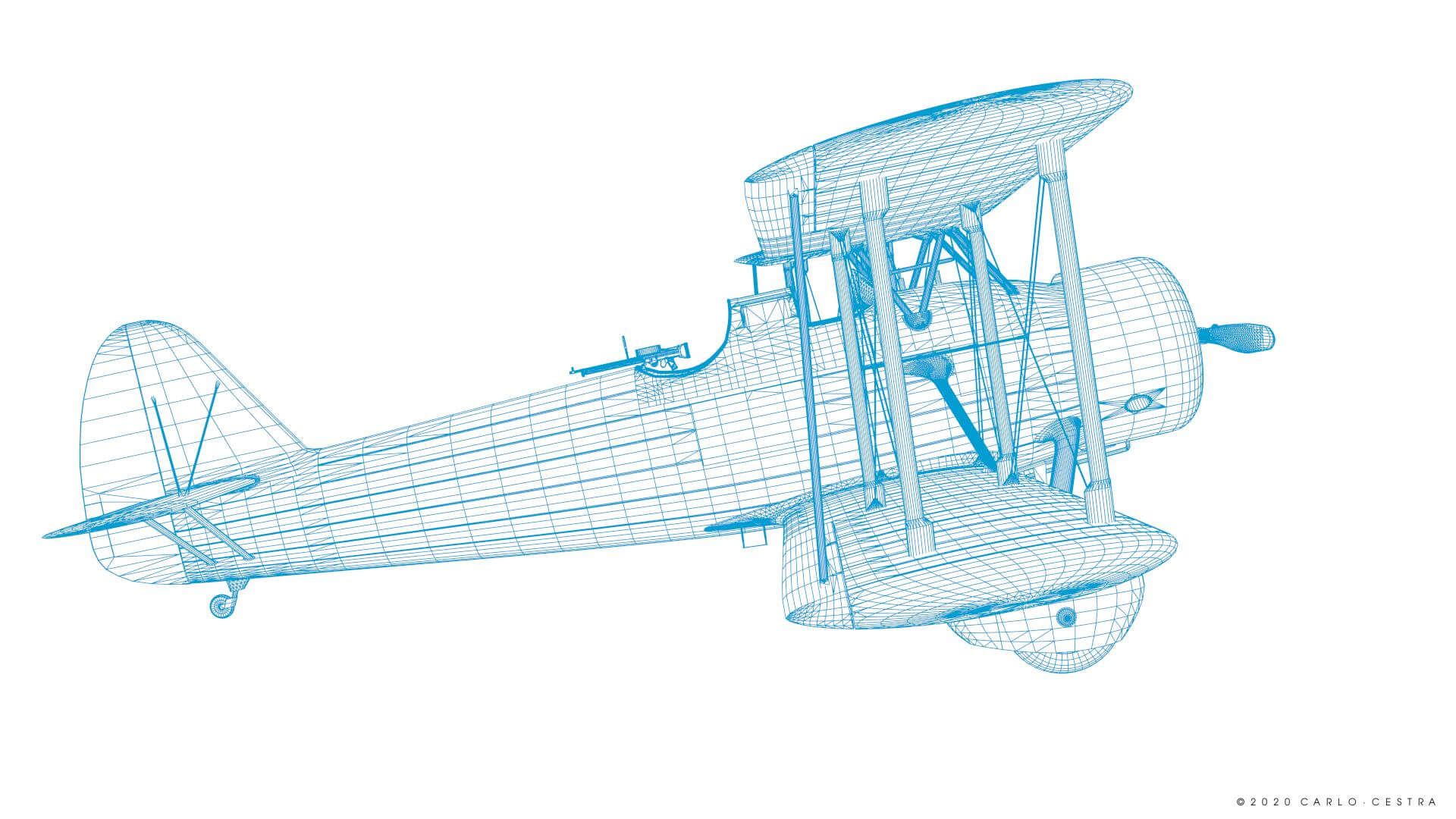 Aichi D1A2 Hokoku-127 3D Model by Carlo Cestra