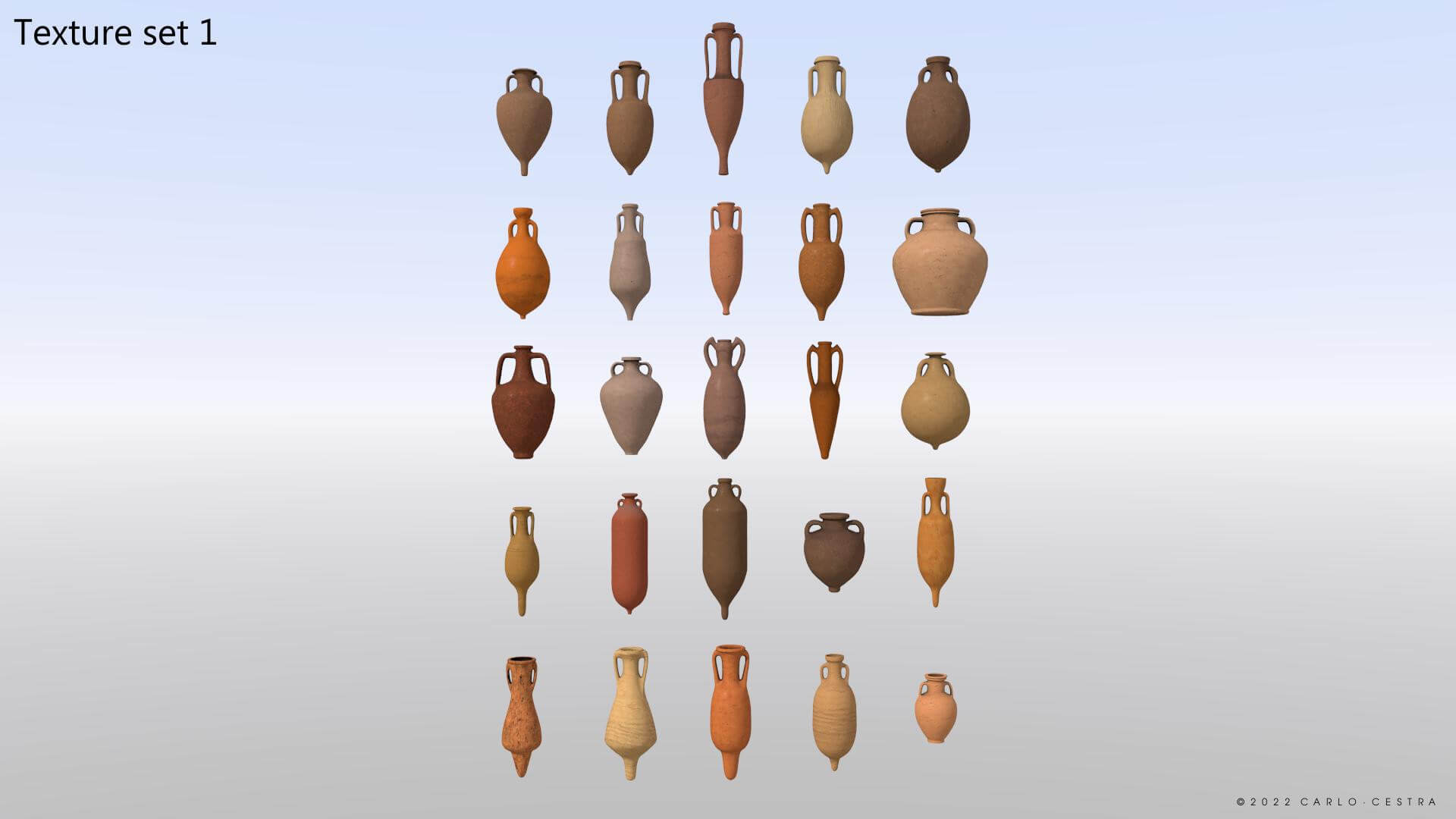 Amphoras Pack - 3D Model by Carlo Cestra