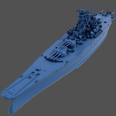 Battleship Yamato 1/200 Scale - 3D Model by Carlo Cestra