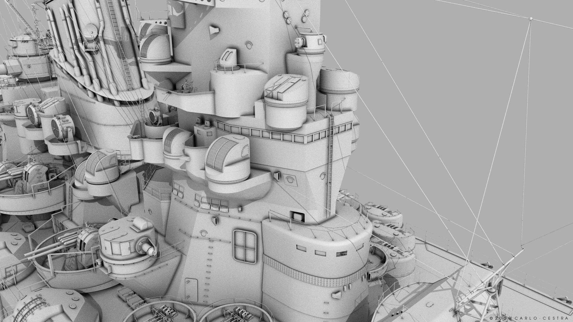 Battleship Yamato - 3D Model by Carlo Cestra