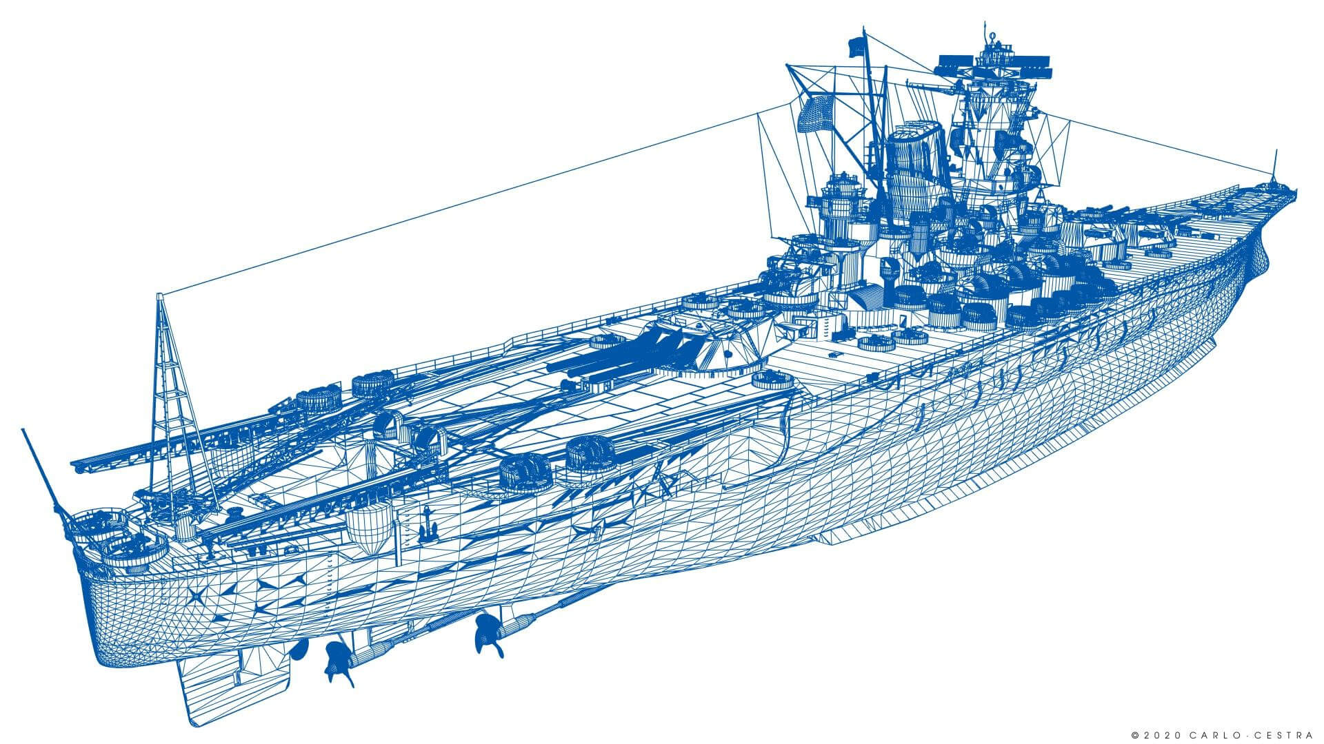 Battleship Yamato - 3D Model by Carlo Cestra