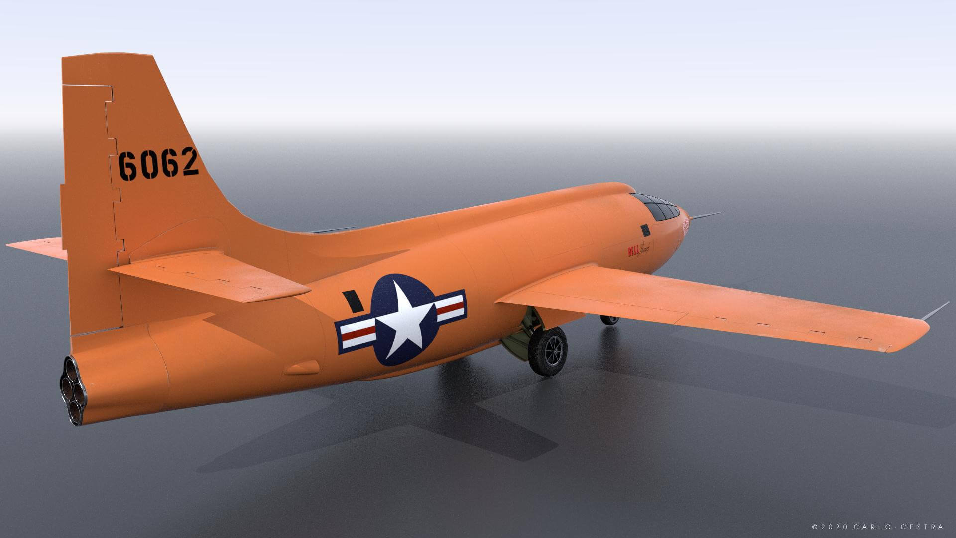 Bell X-1 - Rigged 3D Model by Carlo Cestra