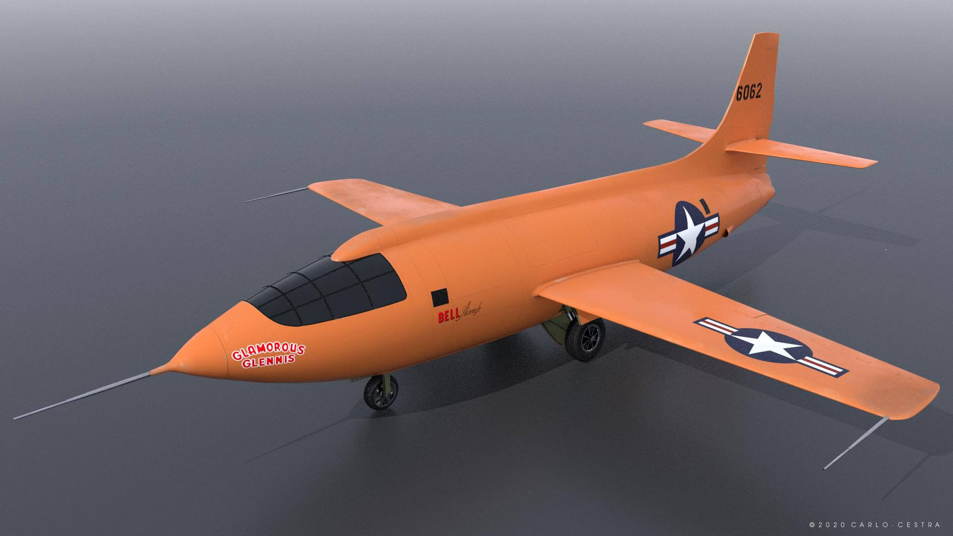 Bell X-1 - Rigged 3D Model by Carlo Cestra