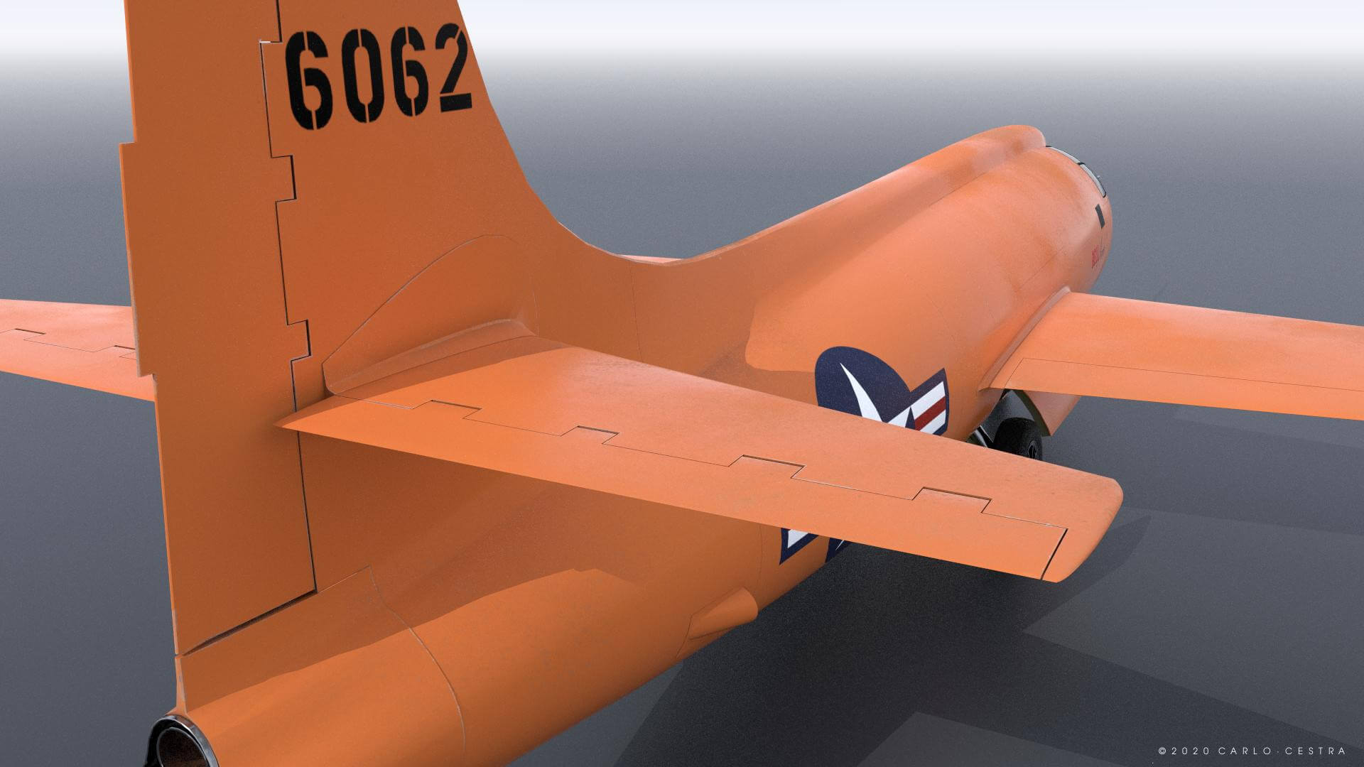 Bell X-1 - Rigged 3D Model by Carlo Cestra