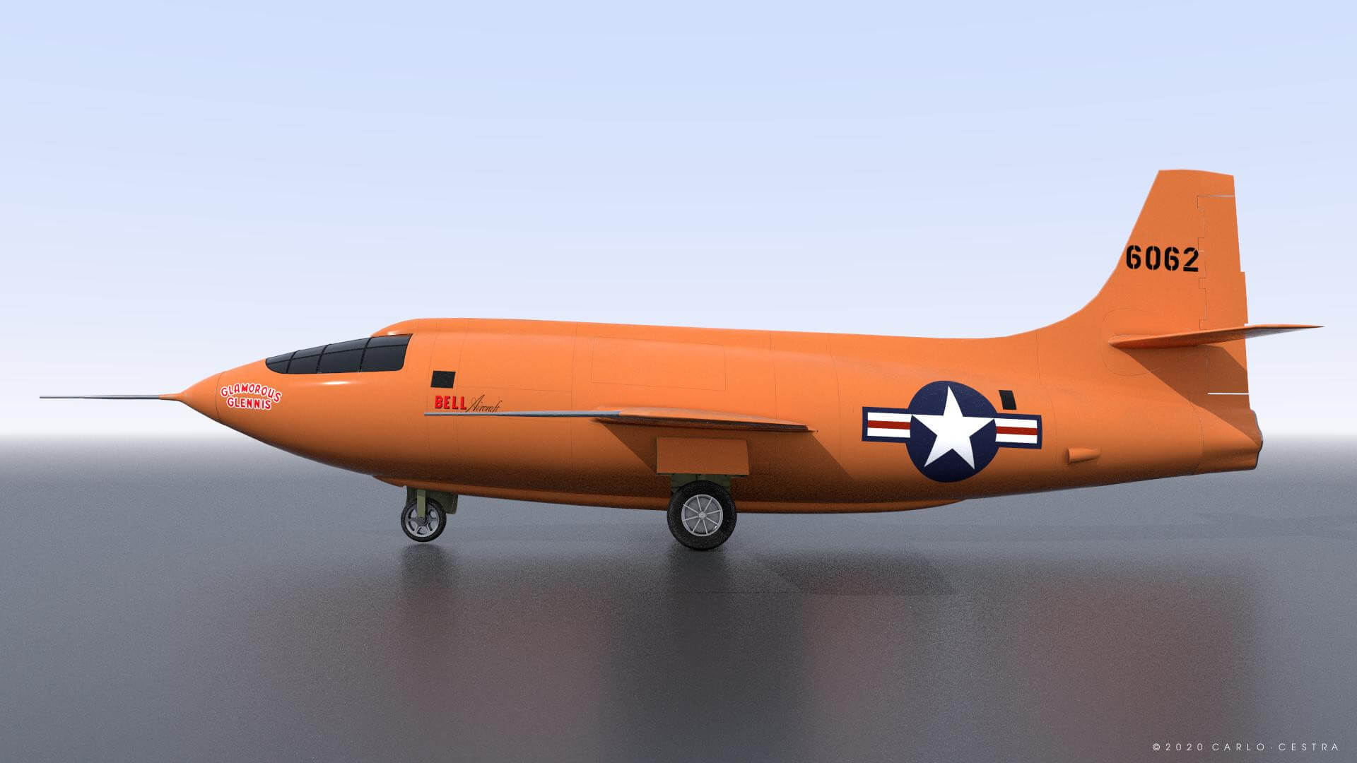 Bell X-1 - Rigged 3D Model by Carlo Cestra