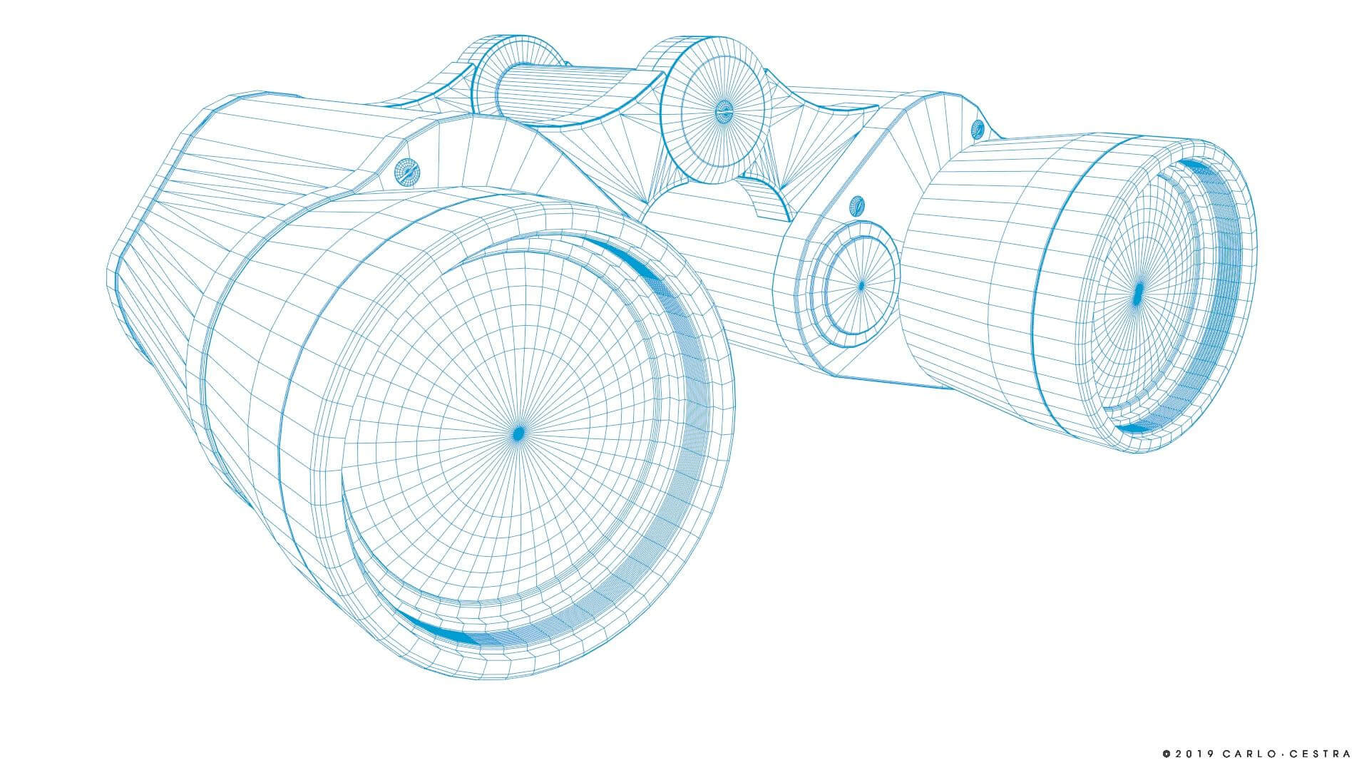 Binocular - 3D Model by Carlo Cestra