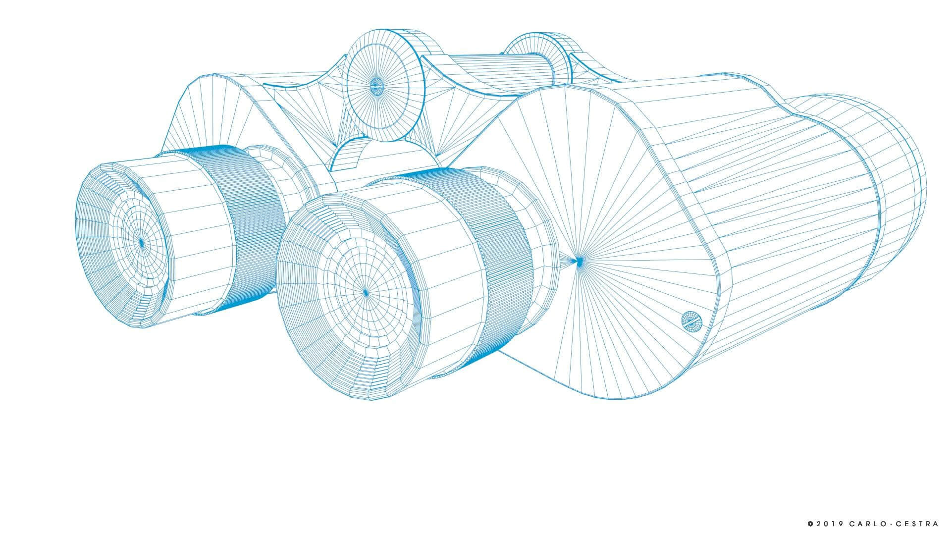 Binocular - 3D Model by Carlo Cestra