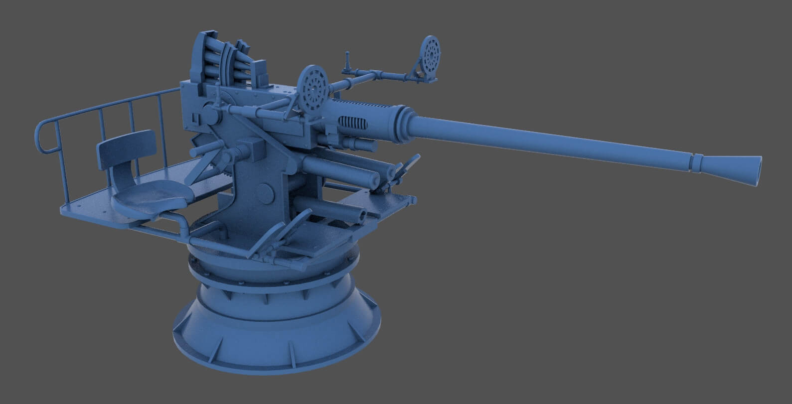 Bofors 40mm - 1/72 Scale 3D Model by Carlo Cestra