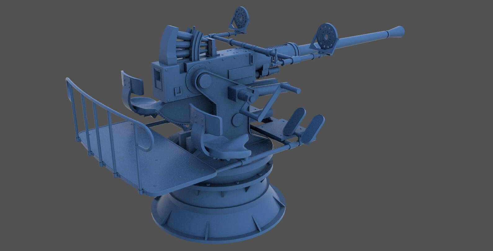 Bofors 40mm - 1/72 Scale 3D Model by Carlo Cestra