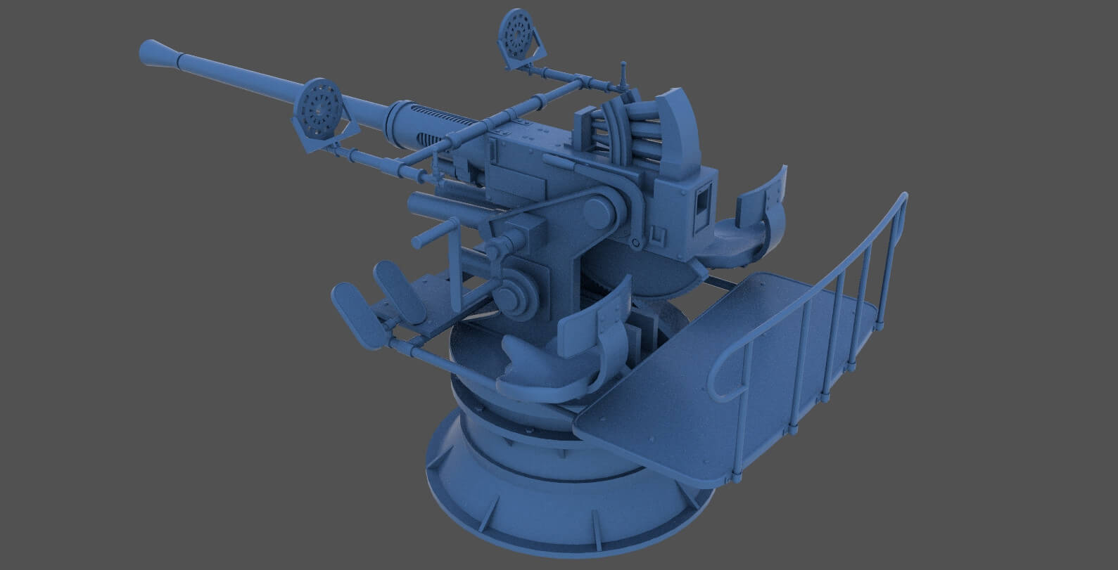 Bofors 40mm - 1/72 Scale 3D Model by Carlo Cestra