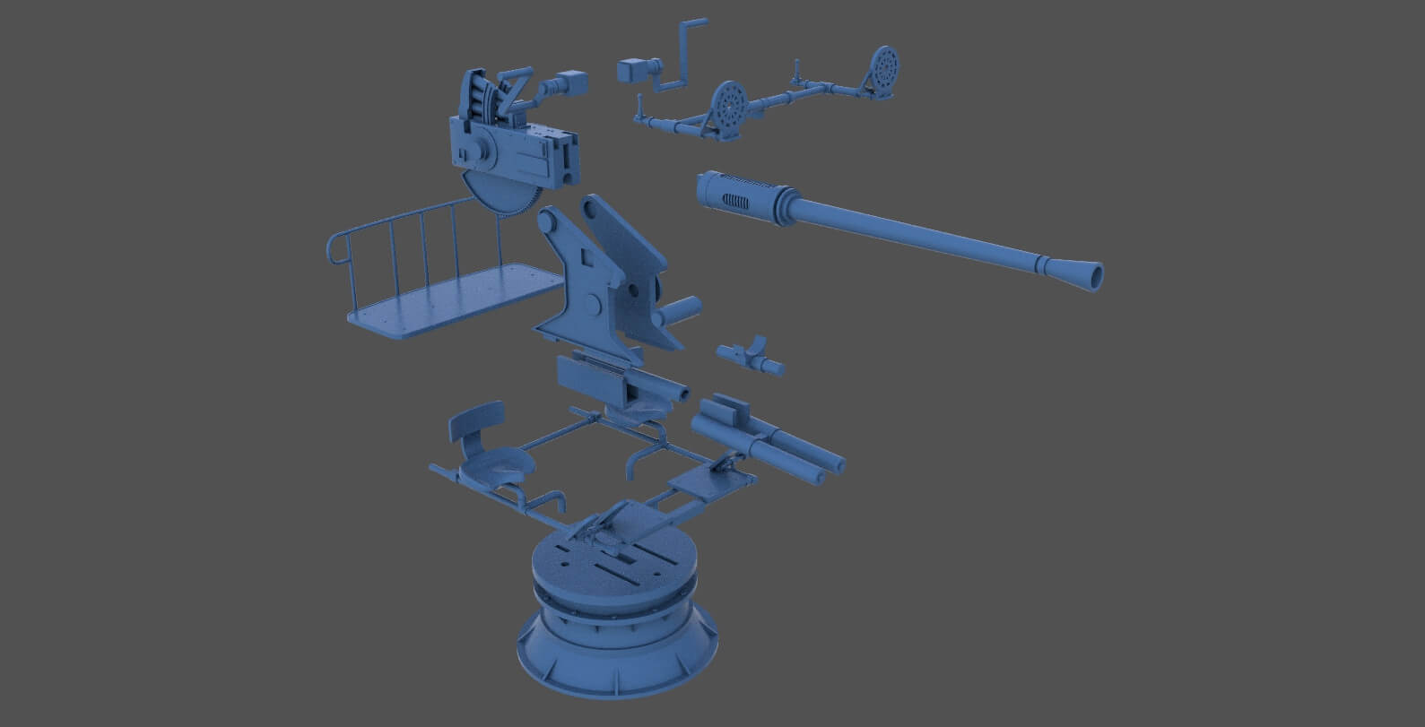 Bofors 40mm - 1/72 Scale 3D Model by Carlo Cestra