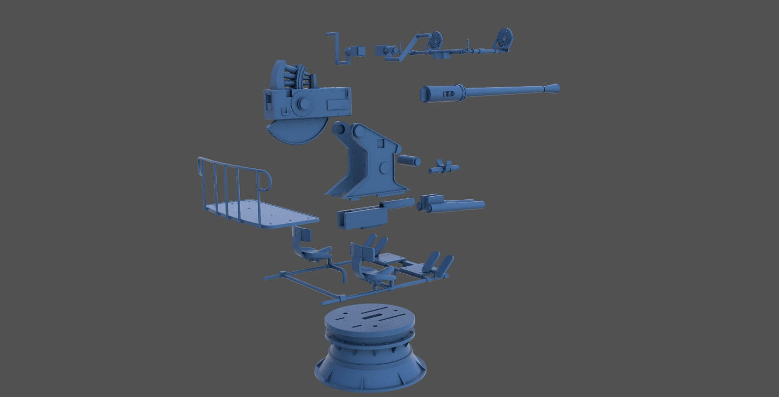 Bofors 40mm - 1/72 Scale 3D Model by Carlo Cestra