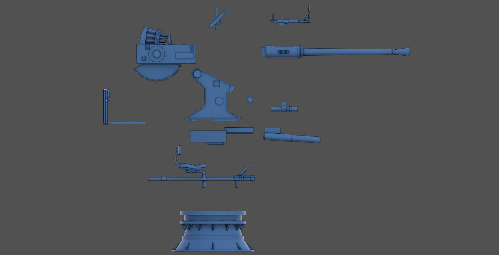 Bofors 40mm - 1/72 Scale 3D Model by Carlo Cestra