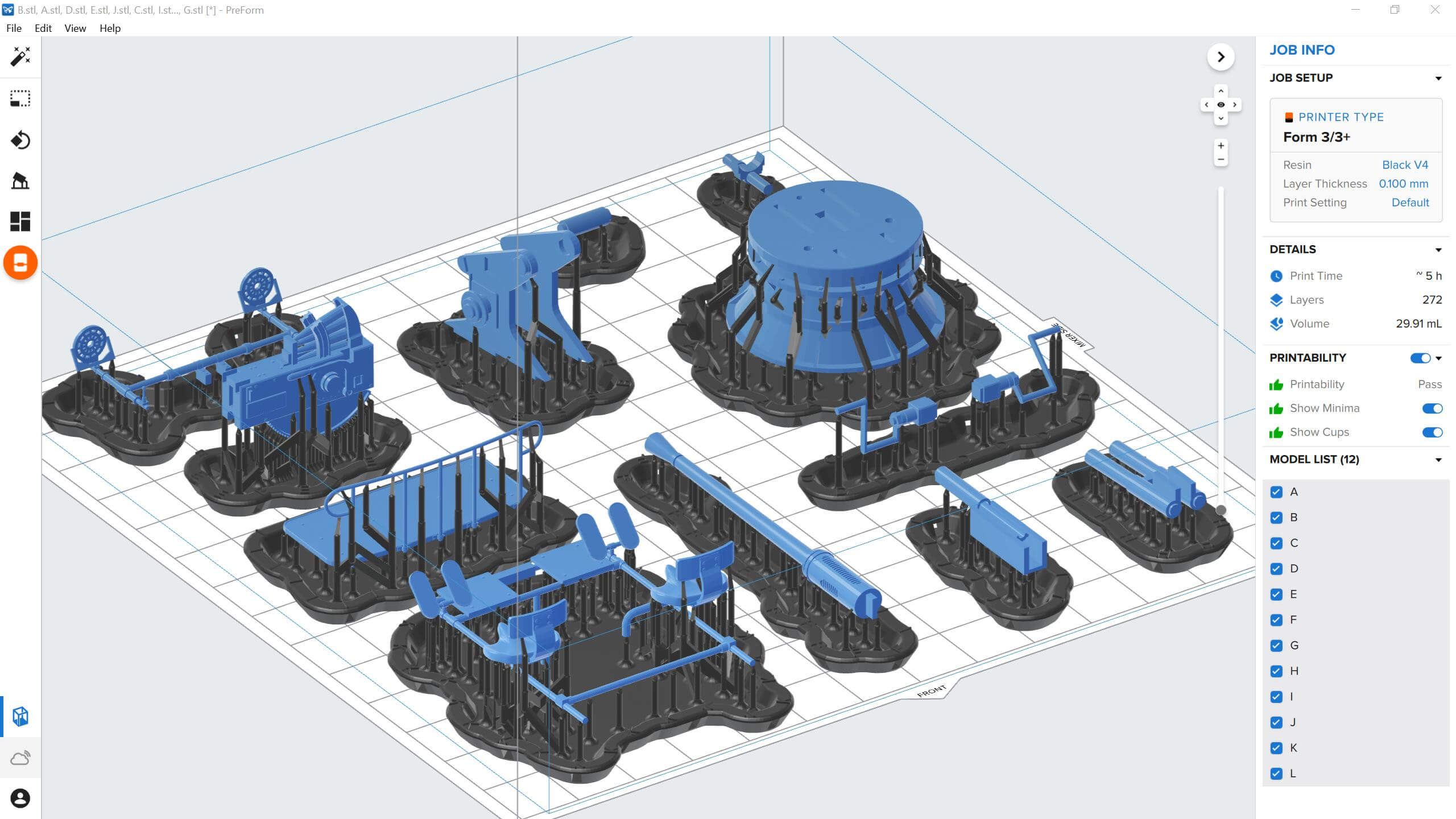 Bofors 40mm - 1/72 Scale 3D Model by Carlo Cestra