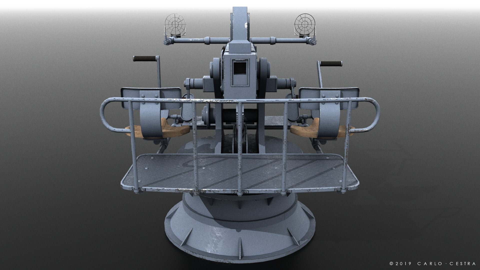 Bofors 40mm Gun - 3D Model by Carlo Cestra